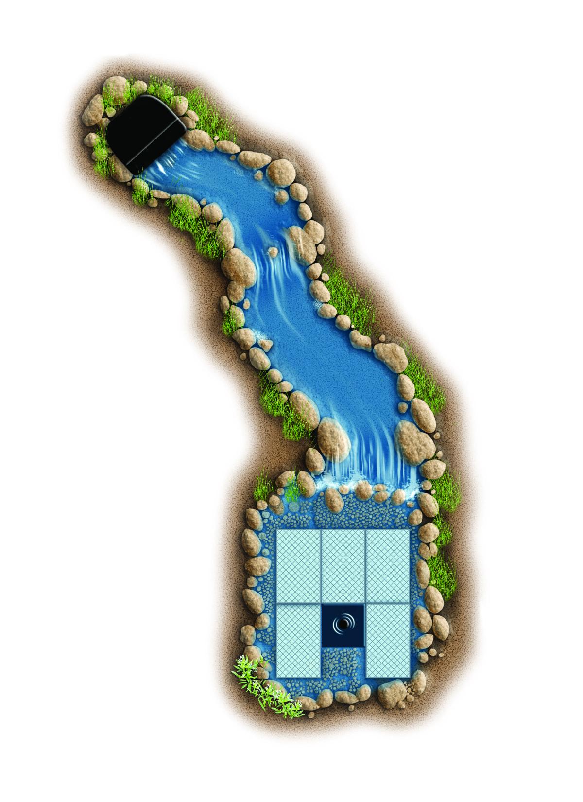 Medium Pondless® Waterfall With Up To 16' Stream | Pondless Disapp...