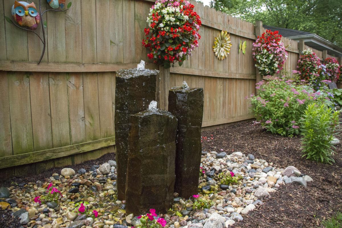 Set of Three Natural Basalt Column | Natural Stone | Fountainscap...